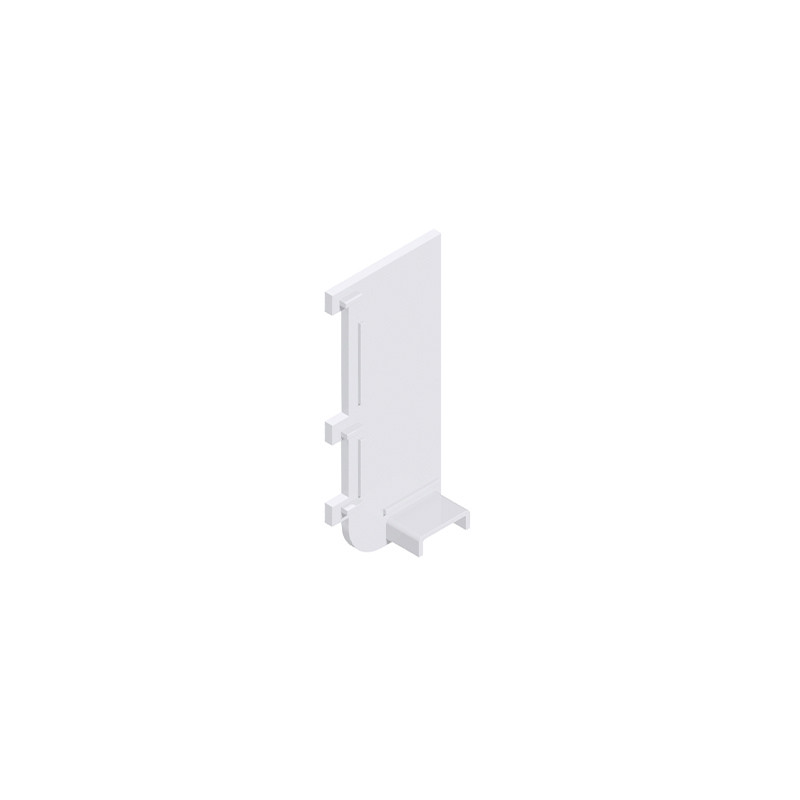 Capri J Profile End Cap Matt White Left | Titus Tekform