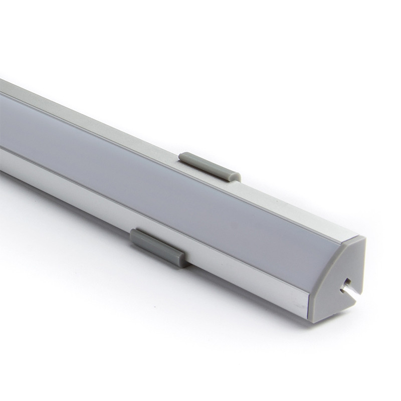 Corner LED Profile Foggy Silver 3m Opaque | Titus Tekform