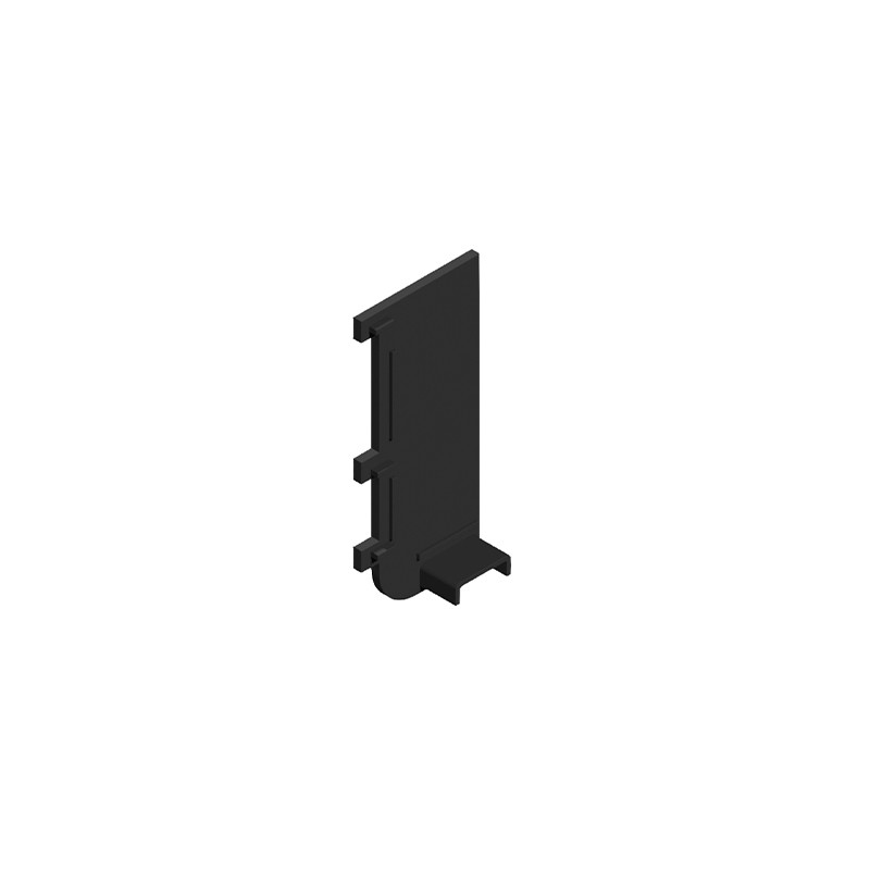 Capri J Profile End Cap Matt Black Left | Titus Tekform
